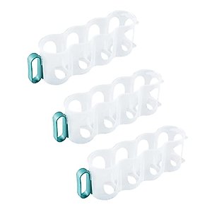 Sempoda 3Pcs Portable Refrigerator Organizer Bins, Soda Can Organizer for Refrigerator, Beer Can Dispenser Beverage Holder with Carrier Handle for Refrigerator Shelves Fridge Storage Sliding Rack