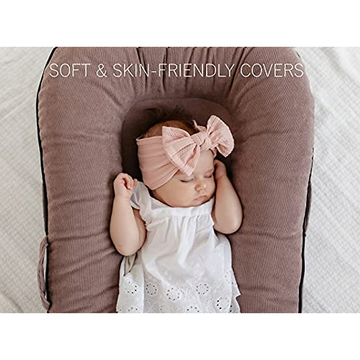 Lounger Cover by Sofia Amber – Cover ONLY for DockAToT and Sleepyhead Deluxe + Docks - Baby nest Sleep Pod Replacement Extra Cover - Cocoa