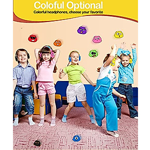 SVYHUOK Kids Bluetooth Headphones Over Ear with Mic for School, JellieMonster Wireless Headsets Bluetooth 5.0 for Boys Girls Teens, with HD Stereo Sound, for iPad, Cellphone, Tablet, PC (Yellow)