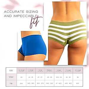 Alyce Ives Womens Seamless Boy Short Panties, Boyshort Boxer Briefs-12 Pack