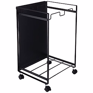 Yamazaki Home Tower Concealed Rolling Trash Sorter kitchen waste bins, One Size, Black