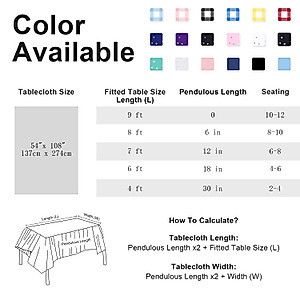 LIKAJON 3 Pack Disposable Light Purple Tablecloth, Rectangular Lavender Plastic Table Cloths for Parties Disposable, 54x108 in Waterproof Tablecloth for Birthday Party Baby Shower Picnic Valentines