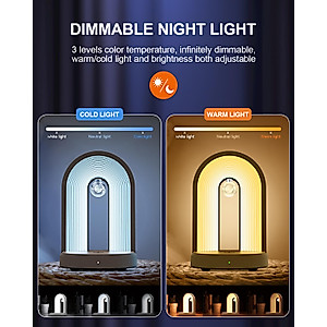 UMUTOO 3 in 1 Charger Station with Wireless Phone Charger, LED Night Light, Bluetooth Speaker,Portable Dimmable Music Speaker Charger Touch Lamp. Birthday Present for Women,Men, Mom, Dad. (White)