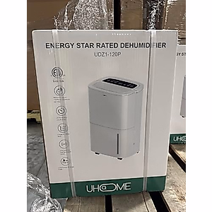 Uhome 120 Pints Dehumidifier with Drain Hose - 6000 Sq. Ft Quiet Dehumidifier for Home, Basements, Storages and Large Rooms with 5L Water Tank