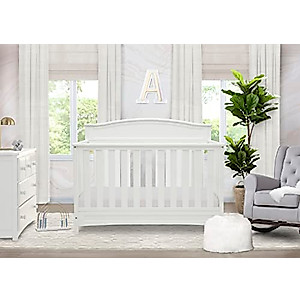 Delta Children Emery 4-in-1 Convertible Baby Crib - Greenguard Gold Certified, White