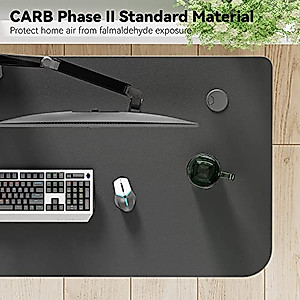 DESIGNA 60 Inch L Shaped Gaming Desk, Corner Computer Desk, Home Office Study Writing Desk, Larger Gaming Table Gamer Workstation with Large Mouse Pad, Space Saving, Easy to Assemble, Left Side Black