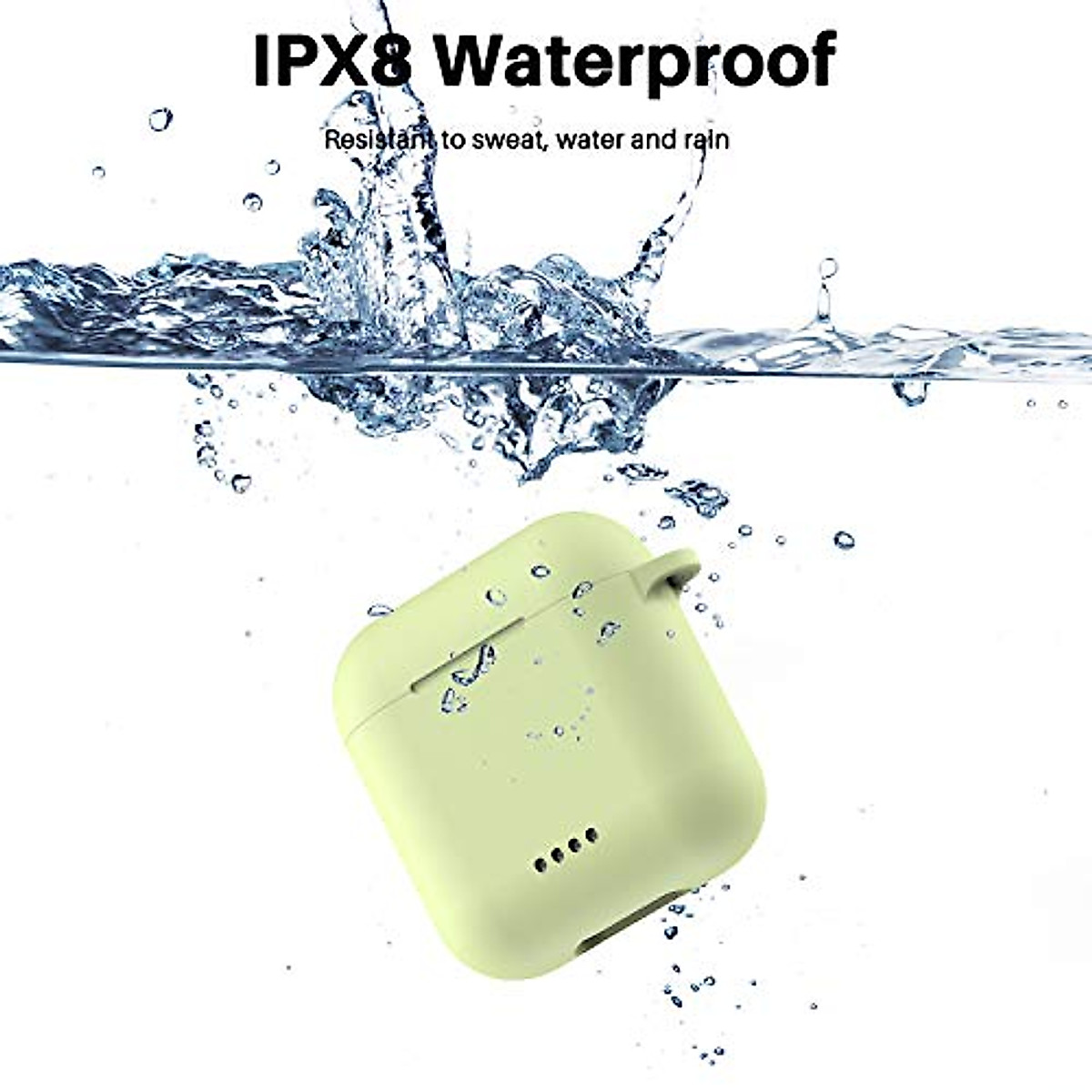 TOZO T6 Protective Silicone Case Green & TOZO T6 True Wireless Earbuds Bluetooth Headphones Green