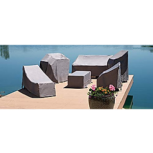 MODERN LEISURE 3004 Garrison Waterproof Patio Chair Cover (27 W x 34 D x 31 H inches), Heather Grey