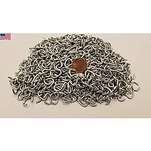 3/8 Galvanized Steel Hog Rings for Rabbit Cages, Traps, Fencing, Sausage Casings, (500 Bulk Pack)