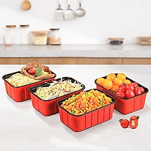 OTOR 25 Sets 30oz Bento box Meal Prep Food Container Sets with Airtight Lids Deli Container Lunch boxes take away food storage Two-color process Travel Containers Two-color process