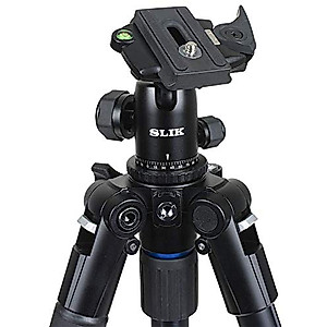 SLIK Pro AL-323BH4 w/SBH-400 Ball Head for Mirrorless/DSLR Sony Nikon Canon Fuji Cameras and More - Black (613-359)
