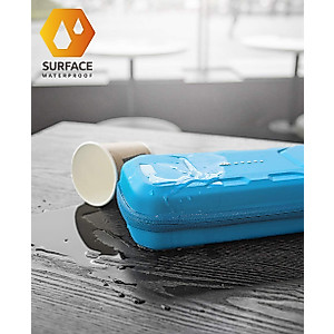 Mumba Carrying Case for Nintendo Switch OLED Model 2021/Switch 2017, Deluxe Protective Travel Carry Case Pouch for Nintendo Switch Console & Accessories [Dual Protection] [Large Capacity] (Blue)