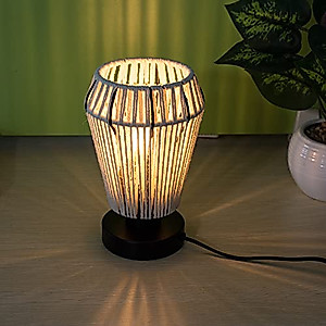 Unique Small Natural Boho LampShade For Ceiling Light Fixture Hanging Decorations Rustic shadelamp For Dinging Room, Farmhouse,Beige Color