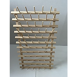 2 - 66 Large Spool Cone Wood Thread Racks (Holds 132 Spools) Hardwood, Freestanding or Wall Mount | Perfect for Large King Size Cones | For Sewing, Embroidery, Quilting, & Specialty Thread Storage