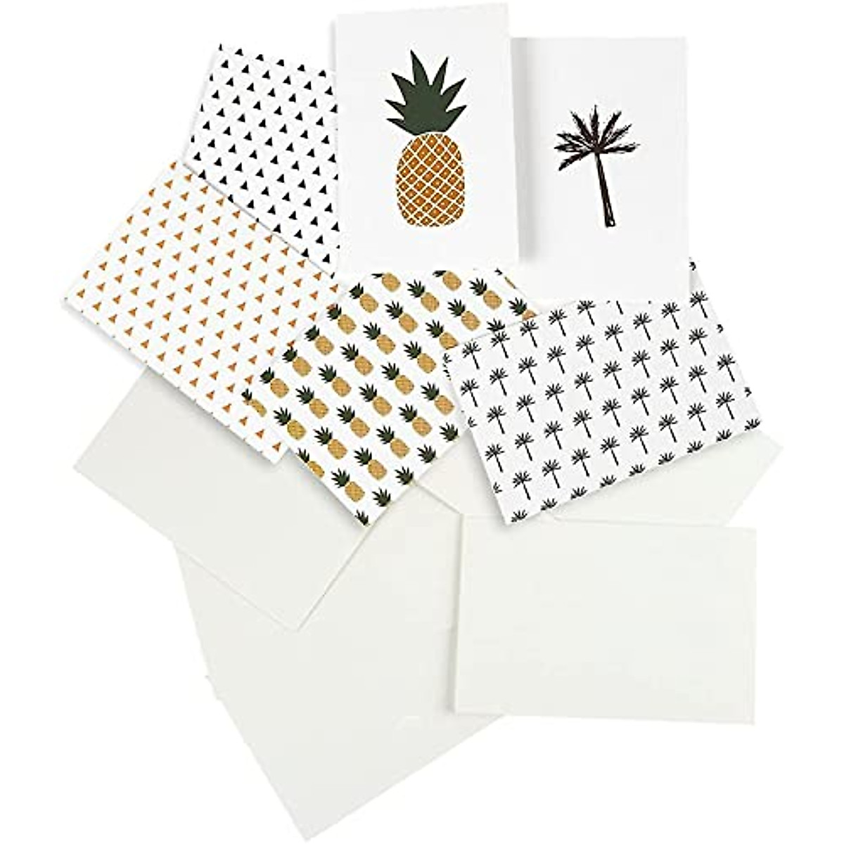 All Occasions Greeting Cards, 48-Pack of Cards in 6 Tropical Designs with Envelopes Included, Modern Geometric Design, 10 x 15 cm