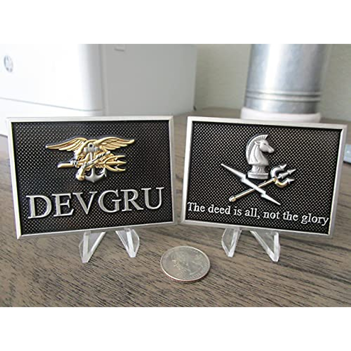 Lot of Two Challenge Coins Navy Seal Teams Six Black Squadron NSWGD DEVGRU & Joint Special Operations Command JSOC SOCOM AFSOC DEVGRU Reapers Challenge Coins