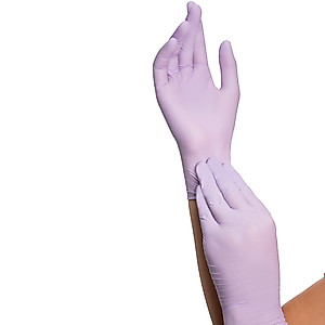 HALYARD* Lavender* Nitrile Exam Gloves, Disposable, Household Cleaning Supplies for First Aid, Beauty, Baby Care, Pet Care, 3.1 mil, X-Small, 52816 (Case of 2500)