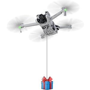 DJI Mini 4 Pro Drone FUN Bundle Plus with Airdrop System DJI RC 2 Screen remote with 3 Battery Bundle Kit 45-min Flight Time Camera Drone Bundle, with 128 GB SD, Cool Anti Collision Strobe Lights and More