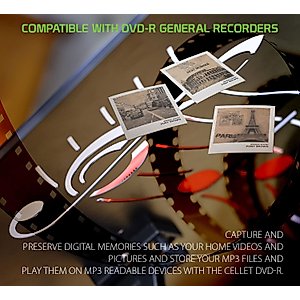 Recordable Blank DVD Disk 16X 120 Min 4.7 GB DVD-R for Video, Pictures, MP3 Files (DVD-R) (5 Pieces)