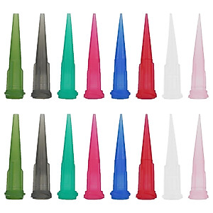 Heyous 80PCS Plastic Conical Needle Blunt Tip Liquid Dispenser Needle Syringe Tip Dispensing Filling Needle with 8 Mixed Size for Ink or Oil Filling Processes