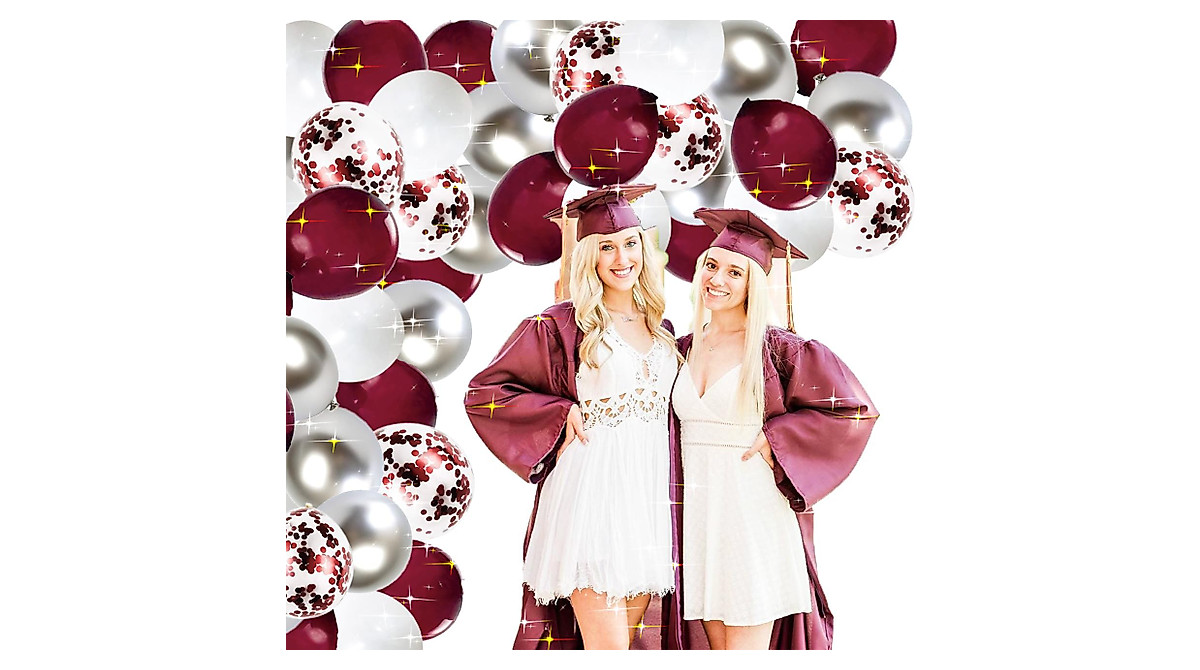 Celebrate with Maroon Silver Graduation Decorations 2024