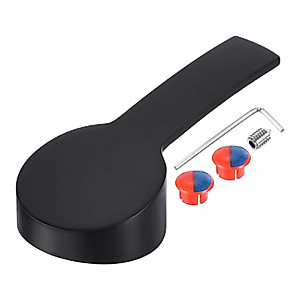 uxcell Single Lever Faucet Handle for 35mm Cartridge Zinc Alloy Faucet Handle Replacement for Kitchen Bathroom Shower, Black 4.1'' Length