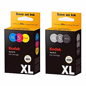 Kodak Verite 5 Replacement Inks (AL11CA) XL Black and Color Ink Jet Cartridge Bundle Compatible with All Kodak Verite Printers