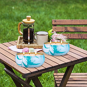 Citronella Candles Outdoor,3 Wick Large Citronella Candle for Patio, Soy Wax Lemongrass Candles Pack of 3, Scented Candles for Indoor Outdoor Garden Backyard Camping Summer Vacation