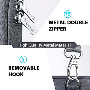 V Voova Laptop Bag Carrying Case 15 15.6 16 inch with Shoulder Strap, Slim Computer Sleeve Compatible for MacBook Pro 15/16, 15" Surface Laptop, Dell XPS 15, HP Asus Acer Lenovo Notebook, Grey