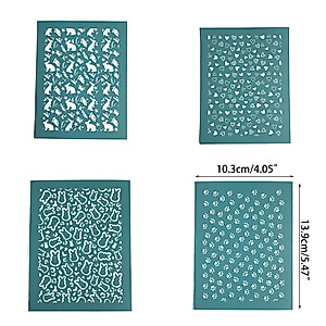 Yuly Rabbit Silk Screen Stencils Clay Silk Screen Stencils for Printing on Clay Paper T-Shirt Clay Jewelry Making Supply Clay Sculpting Tools Professional Clay Sculpting Tools for Beginners Kids