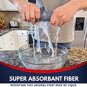 USANOOKS Microfiber Cleaning Cloth - (12x16 inches) High Performance - Ultra Absorbent Weave Traps Grime & Liquid for Streak-Free Mirror Shine - Lint Free Towel - 12x16 Inch (Pack of 8)