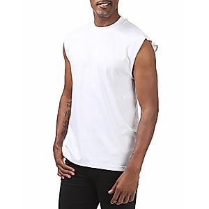 Pro Club Men's Heavyweight Sleeveless Muscle T-Shirt, Snow White, Large