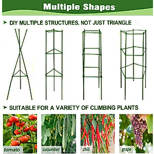 4ft 3-Pack Tomato Cage for Garden Plant Cages, Up to 48inch Plant Supports Tomato Trellis Stakes for Potted Plants, Heavy Duty Tomato Cages Cucumber Trellis for Garden Vertical Climbing Plants Flowers