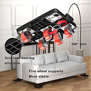 ZFULVO Furniture Dolly,Furniture Movers with 5 Wheels,360°Rotation Can be Spliced Wheels Furniture Mover Dolly,Maximum Load 1600KG,Flexible Mobility Furniture Lifter for Easy Moving Large Furniture.