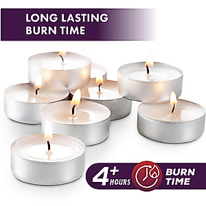 MontoPack Unscented Tea Light Candles 300 Pack | 4 Hours, White,Smokeless,Dripless Small Votive Paraffin Tealights | Long-Lasting for Home, Shabbat, Weddings, Events, Emergencies | Mini Candles
