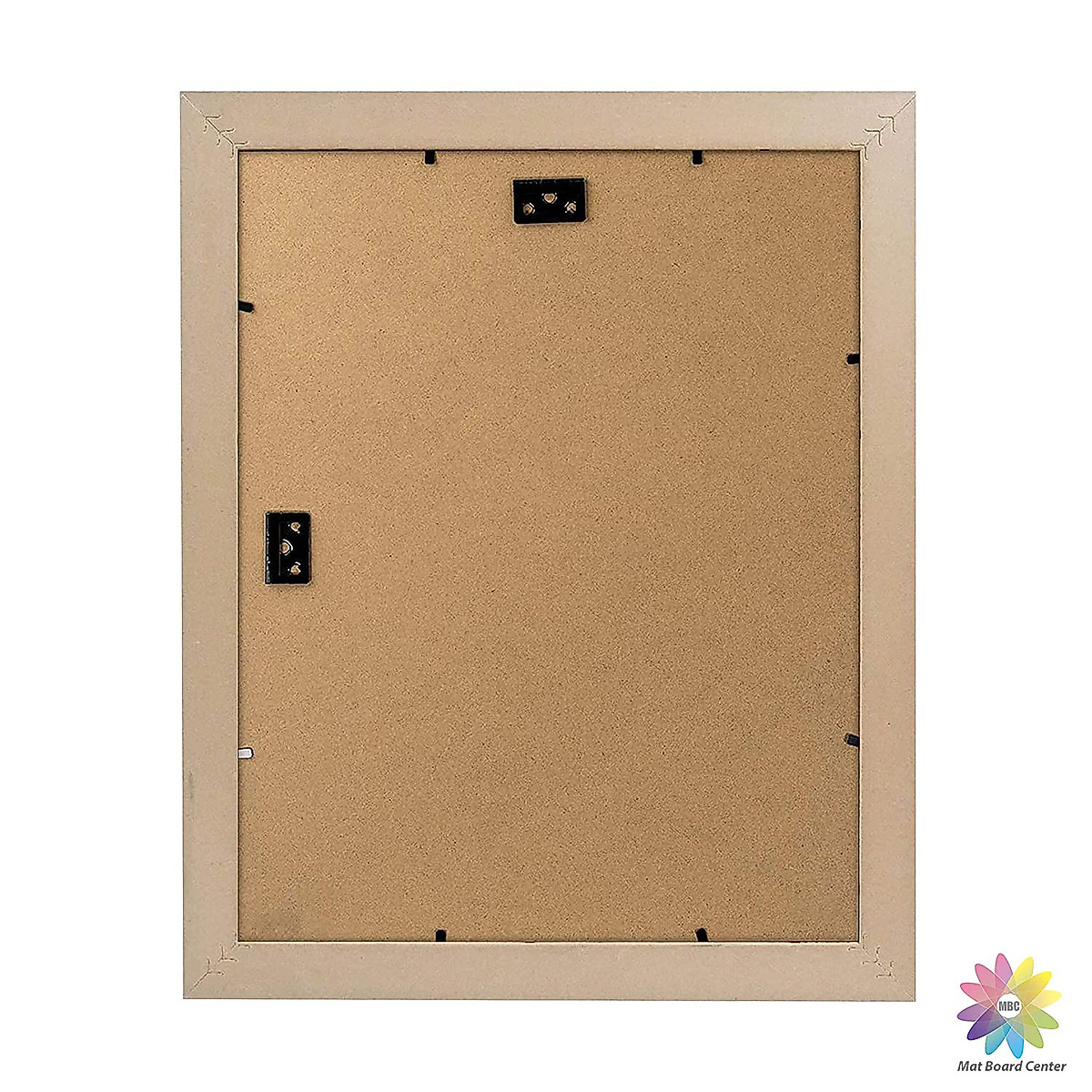 MBC MAT BOARD CENTER, 11x14 Ornate Picture Frame, Silver Beige Color, Matted to 8x10 - White Mat - Tempered Glass