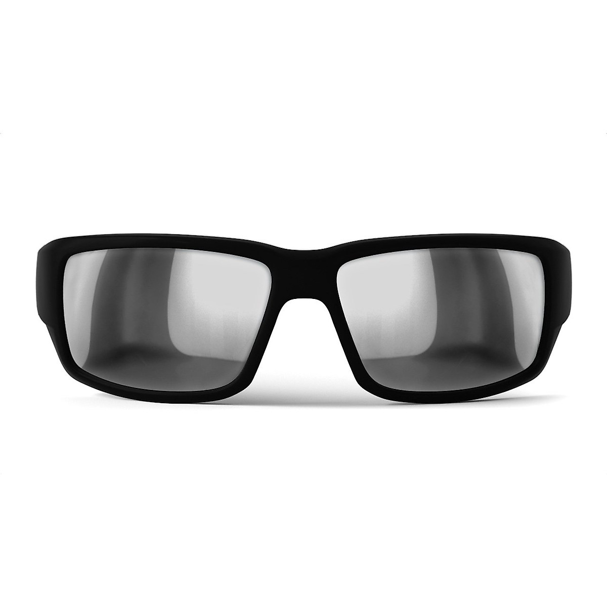 REKS ST Black WRAPAROUND I Silver Mirror Polarized lens