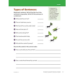 Scholastic Success with Grammar Grade 3 Workbook