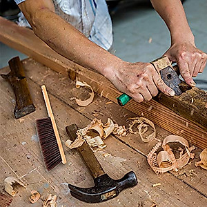 Hand Broom, Dust Brush, Horse Hair Brush with Wood Handle, Duster for Counter, Bench, Car, Furniture, Bed, Woodworking Cleaning