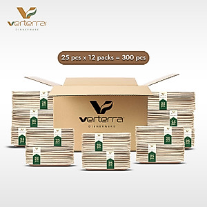 VerTerra Palm leaf plates - 10 inch square, 300 pack – Like Bamboo plates, Disposable and Eco-friendly dinnerware in bulk for Events, Parties, Weddings