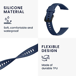 kwmobile Strap Set compatible with Huawei Band 6 & 6 Pro/Honor Band 7 & 6 Straps - 6x TPU Silicone Replacement Wristband - Multicolor