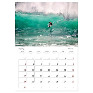 Surfen - from Inside the Barrel (Monthly Wall Calendar 2024 11.7" x 16.5" (open)), CALVENDO 14 Month Calendar