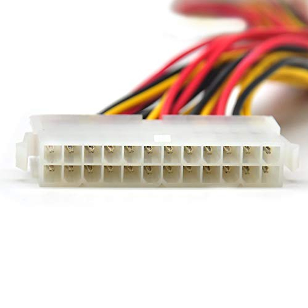 KOZYFOX 11.8 inch 24 Pin ATX Power Extension Cable Come with DIY Kit (3 x Static Free Finger Cots & 1 x Reusable Cable Ties), 24 pin ATX Male to 24 pin ATX Female, 1 Pack