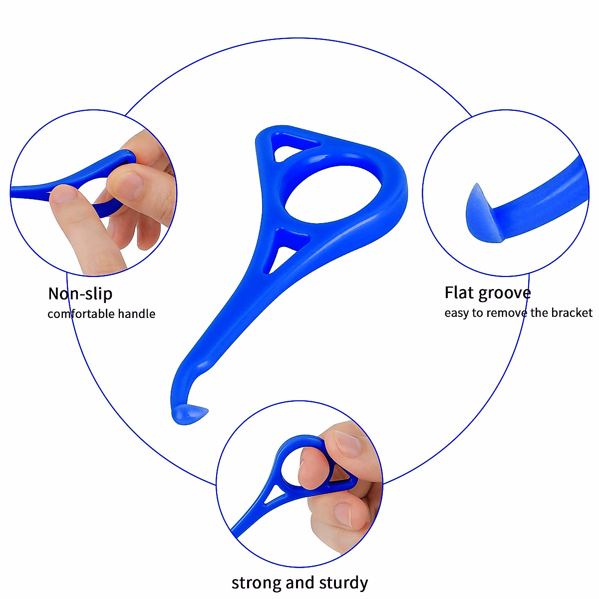 Clear aligner removal tool-invisible removable braces, invisible aligner remover-aligner remover-fixer remover (dark blue + pink)