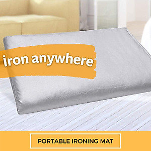 SAVUK Ironing Board Cover and Pad Standard Size Silicone Coated 4 Layers 15x54 inch Extra Heavy Duty Thick Padding, Heat Reflective, Non Stick Scorch and Stain Resistant (Ironing Mat - 28"x20")