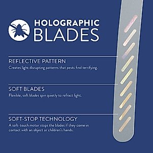 Bug Repellent Fly Deterrent Fan,Bug Repellent for Tables Indoor Outdoor Meal, Portable Table Bug Repellent Keep Flies Away from Your Food Black（1 Pack）