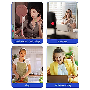 ONIYEA Wireless Lavalier Microphone for iPhone iPad, Plug-Play Wireless Mic, 2 Clip-on Microphones for YouTube | Interview | Podcast | Vlog | Tiktok | Live Stream