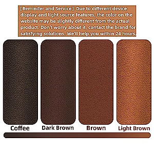 Shagoom Leather Repair Patch, 17X79 inch Repair Patch Self Adhesive Waterproof, DIY Large Leather Patches for Couches, Furniture, Kitchen Cabinets, Wall (17X79 inch, Coffee)
