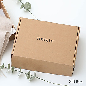 linişte 100% Pure Wool Scarf - Men and Women Winter Warm Soft Luxurious Solid Colors Gift Box Black