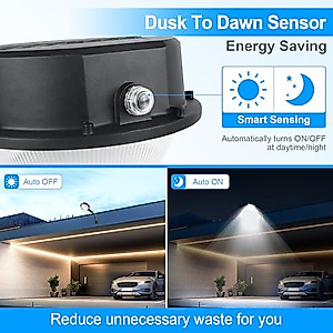 SKYWORLD LED Barn Light, 100W 10000LM Dusk to Dawn Outdoor Lights with Mounting Arm, Adjustable Photocell, IP66 Waterproof Outside Security Lighting for Yard Garage Warehouse Area Street Light